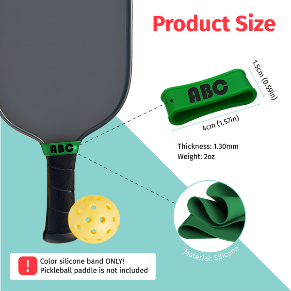Custom Pickleball Paddle Silicone Band on Racket Racquetball Paddle fo ...