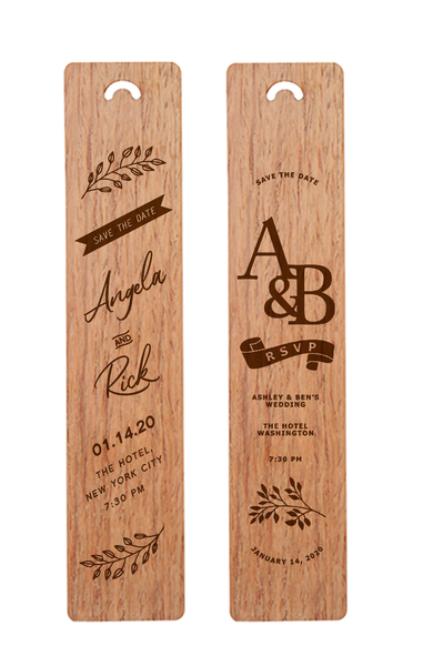 Personalized Wedding Bookmark (2 Designs) – Print Supremacy
